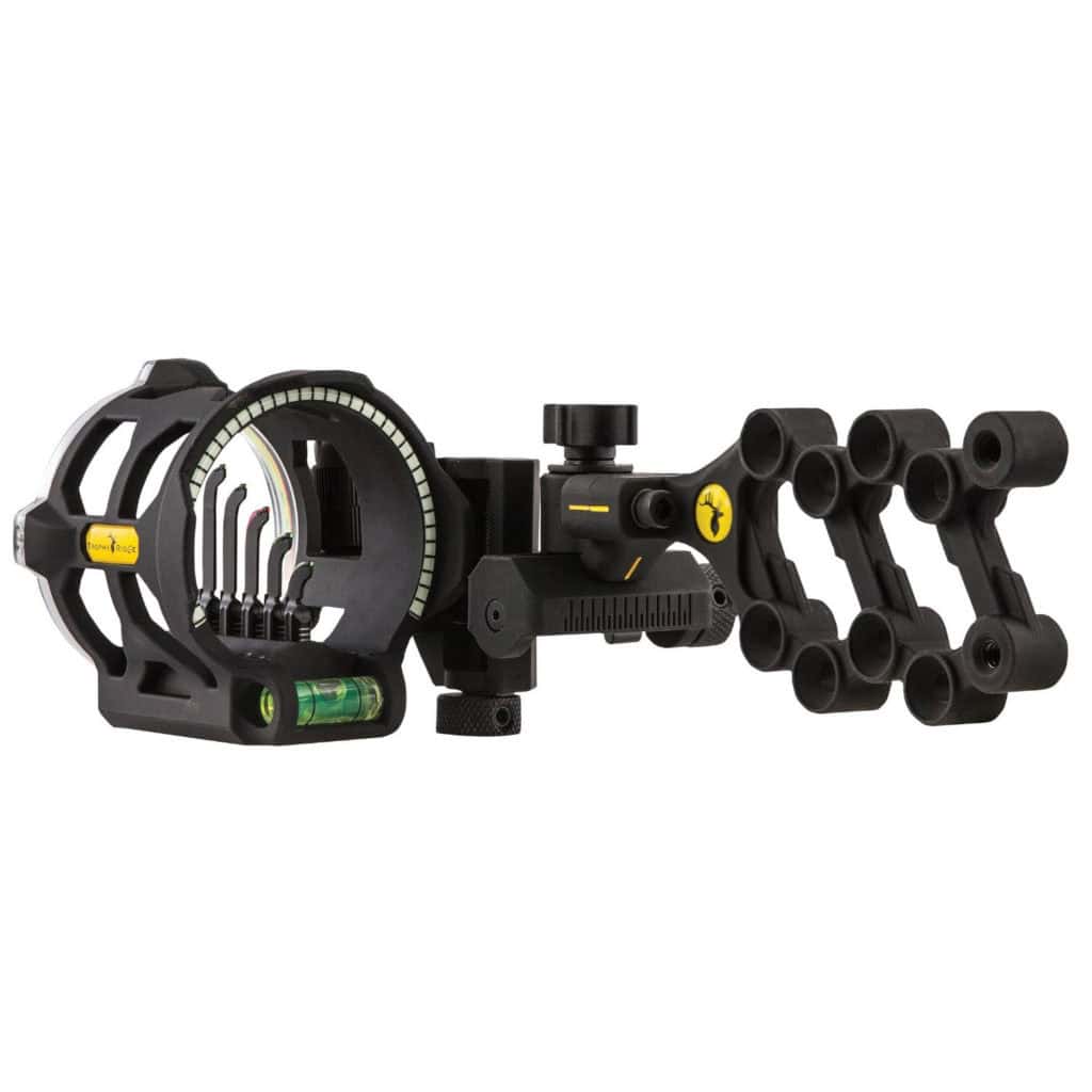 Trophy Ridge Sight Peak 5-Pin Bow Sight with Light .019 Pin Right Hand ...