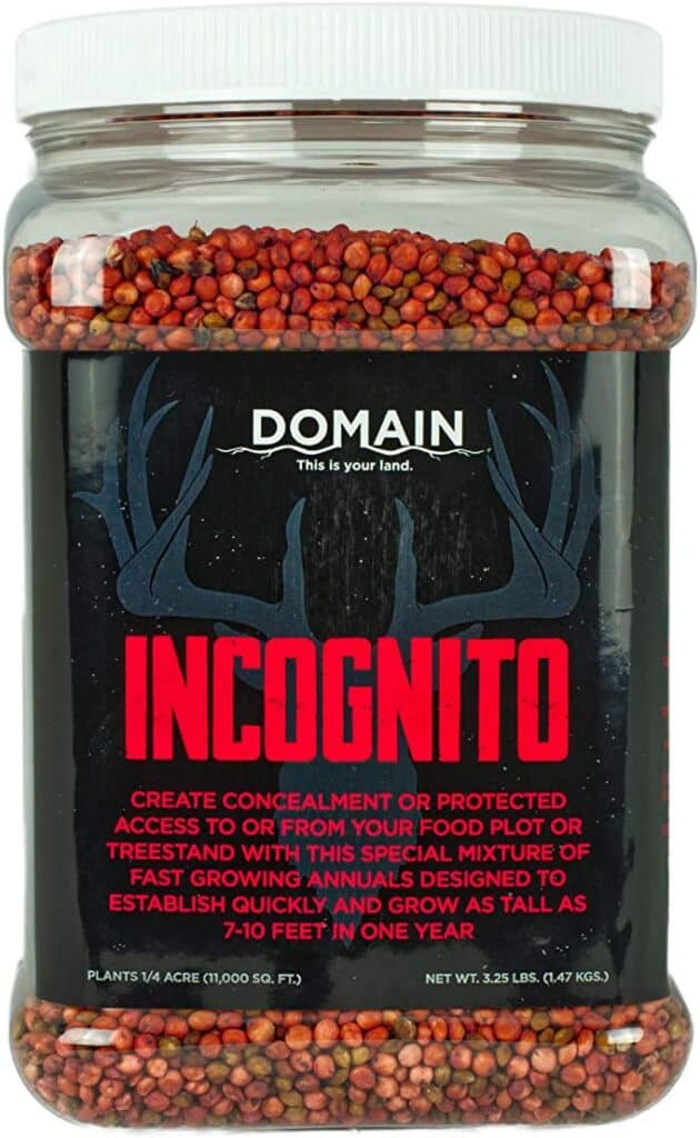 Domain Outdoor Food Plot Seed Incognito 1/4 Acre, Create Concealment to ...