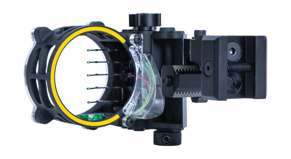 Trophy Ridge Sight FIX 5 Pin Picatinny Sight Right Hand .019 w/ Sight ...